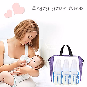 Luxja Reusable Ice Packs for Breastmilk Storage (Pack of 2), Breastmilk Bottle Ice Packs for Breastfeeding Working Mom, Blue