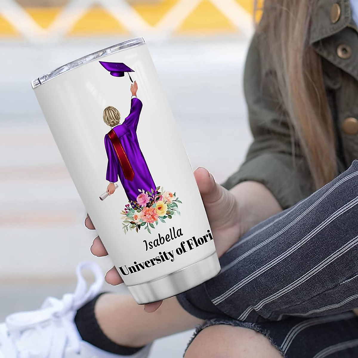 wowcugi Personalized Graduation Tumbler Behind All Your Memories Class Of 2024 Custom Cups with Lid 20oz 30oz Coffee Mugs Graduation Gifts Masters Tumblers for Men Women Graduating Daughter Son