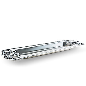 Arthur Court Metal Aluminum Thoroughbred Horse Oblong Serving Silver Tone Party Tray Equine Décor 18 inch x 6 inch