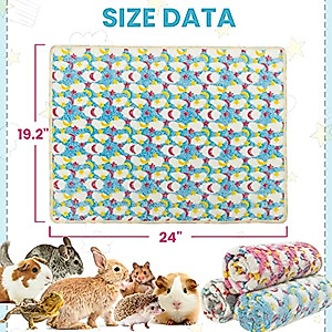 CUSOZWO Guinea Pig Bedding Mat - 3 Pack Waterproof Washable Rat Cage Liner Bedding Accessories Soft Fleece Blankets for Rat, Rabbit, Chinchila, Hedgehog, Ferret, Hamster, Small Animals