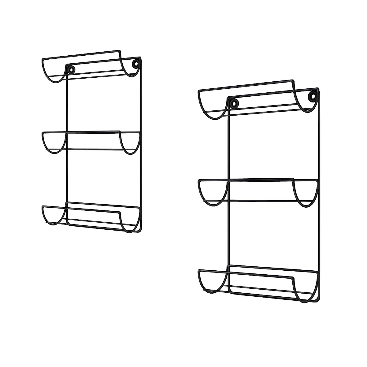 Towel Rack Wall Mounted Metal Wine Rack Washcloths Bathrobe Storage Shelf Organizer Hand Towels Holder for Bathroom Cloakroom - Black