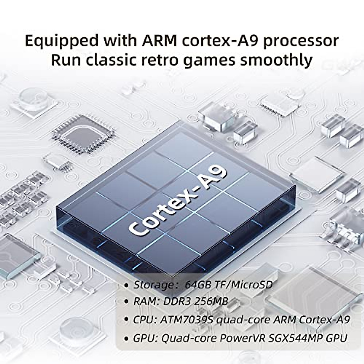 RG35XX Dual OS Retro Handheld Game Console Linux Garlic 64G TF Card Built-in 6800+ Games 3.5 inches IPS Screen Pocket Video Game Console Plug and Play Classic Games with Storage Bag