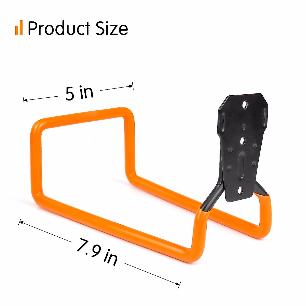 NEO-TEC Garden Hose Reel Heavy Duty Hose Holder Durable Water Hose Hook Wall Mounted w/Screw up to 100ft 1pc Orange