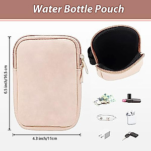 Stanley Cup Accessories Set Includs 1 Pcs Water Bottle Pouch, 6 Pcs Silicone Spill Proof Stopper, 2 Pcs Straw Cover Cap(9-10mm Straw), 1 Pcs Silicone Boot for Stanley Cup 40oz & 30oz Tumbler (Pink)