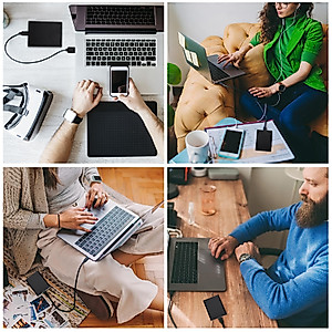 SOLUSTRE Hard Drive HDD 128G External Hard Drive Portable Mobile SSD Mini Expansion Hard Disk Portable Hard Drive External Hard Drive Black Portable External Hard Drive HDD