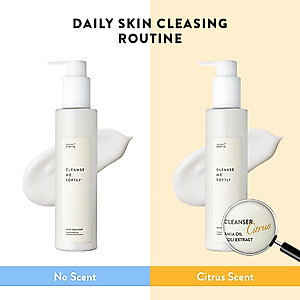 SIORIS Cleanse me softly milk cleanser, Vegan, Daily gentle skin cleanser, natural citrus 62.6% water, Macadamia seed oil, cleansing milk for dry and sensitive skin