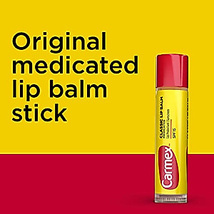 Carmex Classic Medicated Lip Balm Sticks, Lip Moisturizer for Chapped Lips, 9 Count (3 Packs of 3)