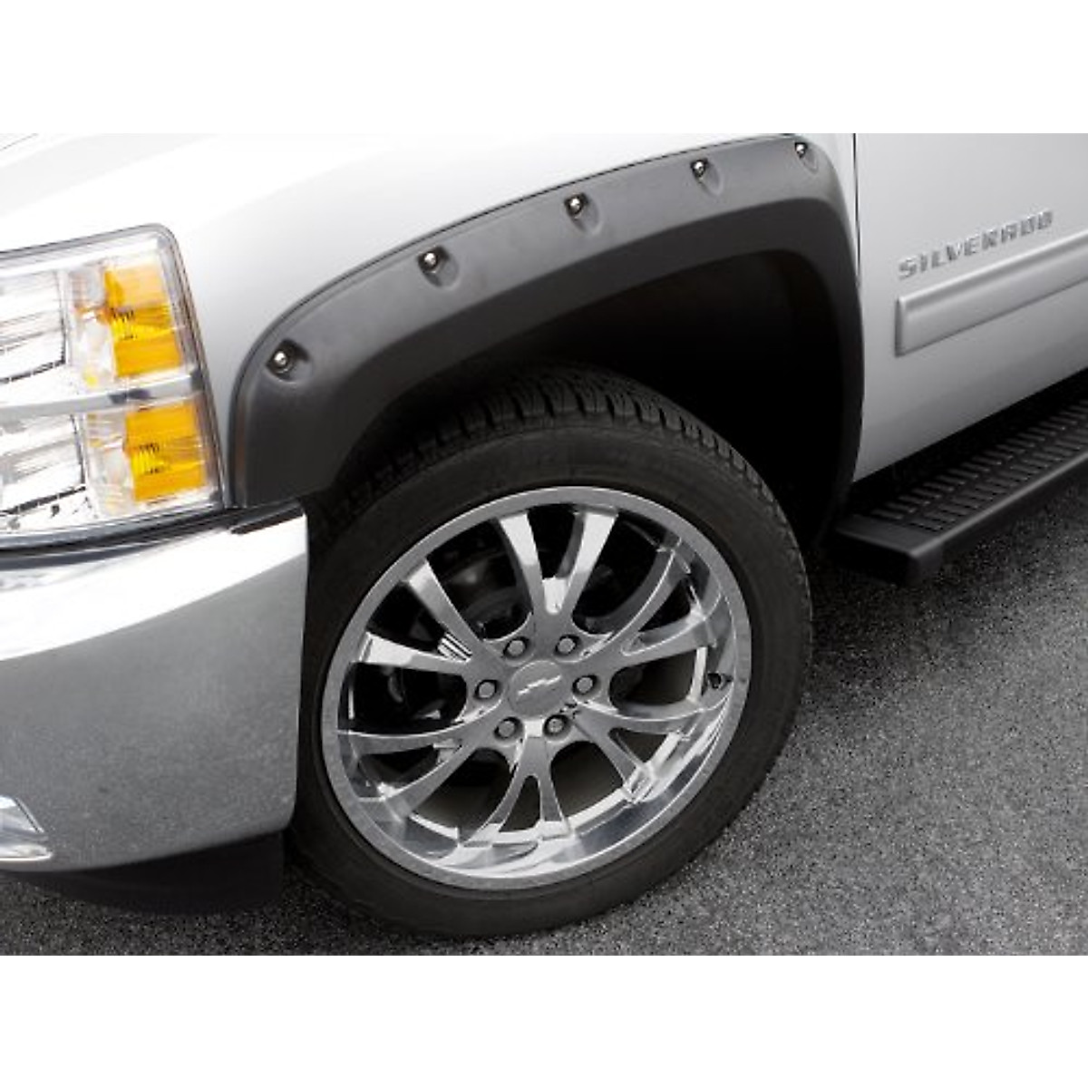 Lund RX103T Elite Series Black Rivet Style Textured Front and Rear Fender Flare - 4 Piece