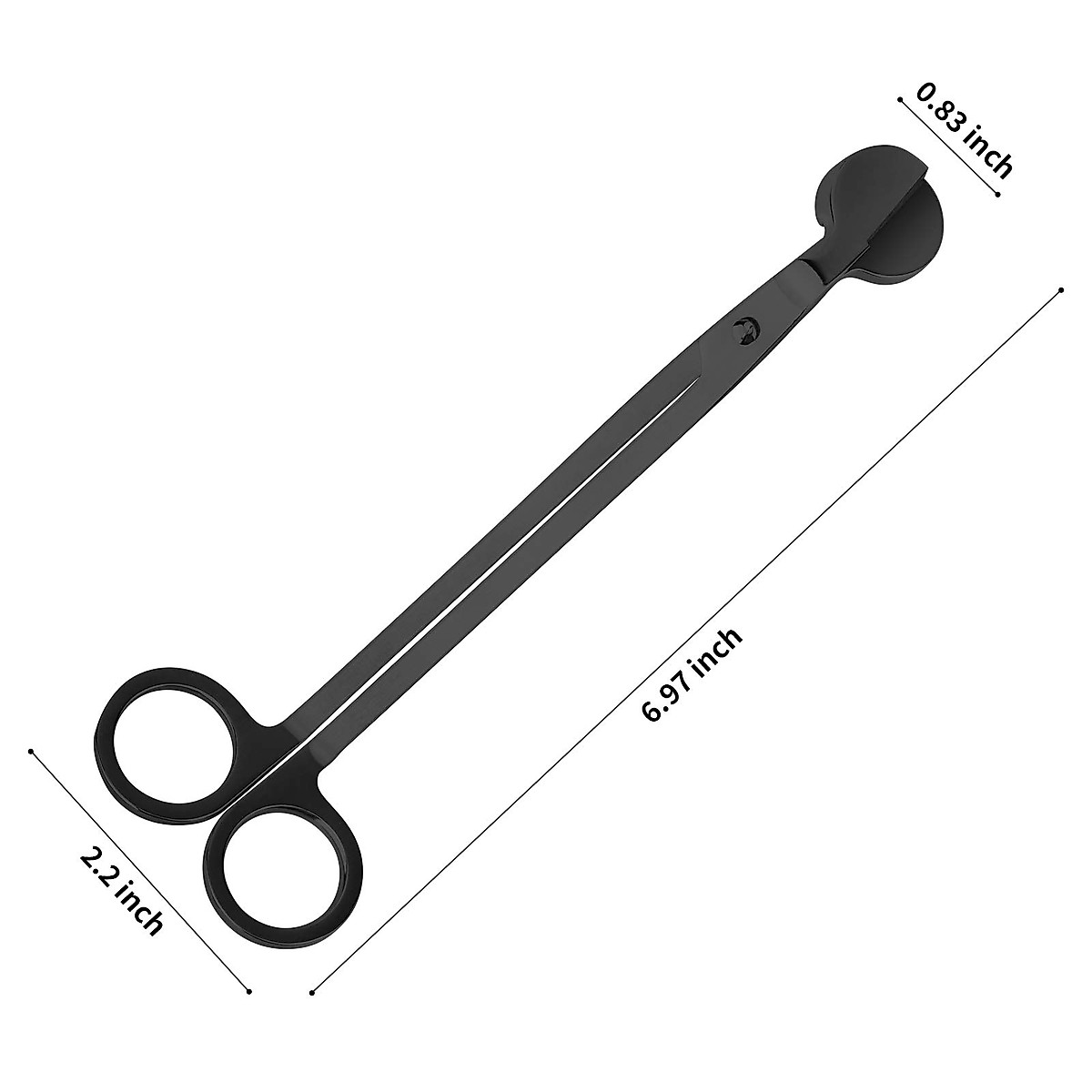CHEFBEE Candle Wick Trimmer, Polished Stainless Steel Wick Clipper Cutter, Scissors, Reaches Deep Into Candles to Cut Spent Wicks, Allow Cleaner Burn and Prevent Soot Buildup (Black)
