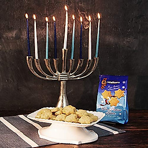 Walker's Shortbread Hanukkah Mini Festive Stars Holiday Cookies, Pure Butter Shortbread Cookies, 4.4 Oz Bag (Pack of 12)