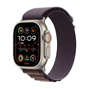 Apple Watch Ultra 2 [GPS + Cellular 49mm] Smartwatch with Rugged Titanium Case & Indigo Alpine Loop Large. Fitness Tracker, Precision GPS, Action Button, Extra-Long Battery Life, Carbon Neutral