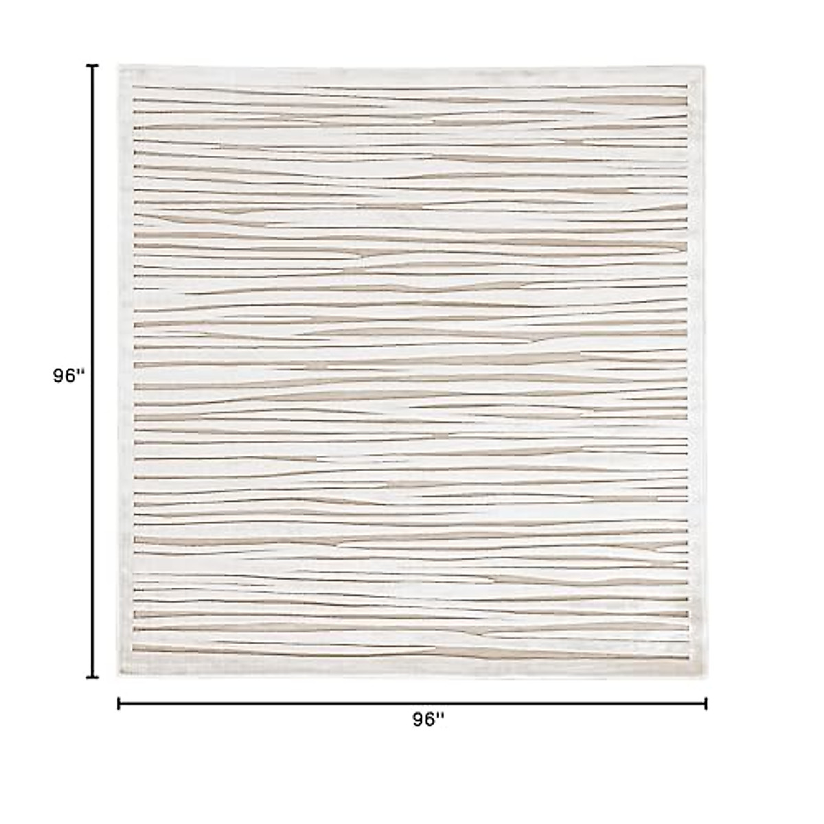 Jaipur Living Soft 8x8 Square Area Rug, Abstract, White/Ivory