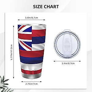 WXZYFP Car cup (single silver rim), can use a straw or drink directly, easy to use.Flag of Hawaii American