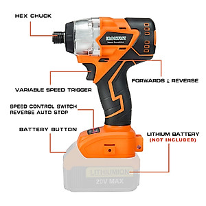 IRONFIST Impact Driver for DEWALT 20V Batteries, Brushless Motor Power Impact Screwdriver Drill with Cordless Design, 420Nm Torque (NO BATTERY)