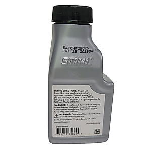 STIHL 0781 313 8002 2.6 Ounce High Performance Ultra 2 Cycle Engine Oil, 6 Pack