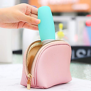 HubHnb 3.4 oz 100 ml Leakproof Silicone Travel Bottles, 4 Pack Portable Refillable Food-grade Travel Containers