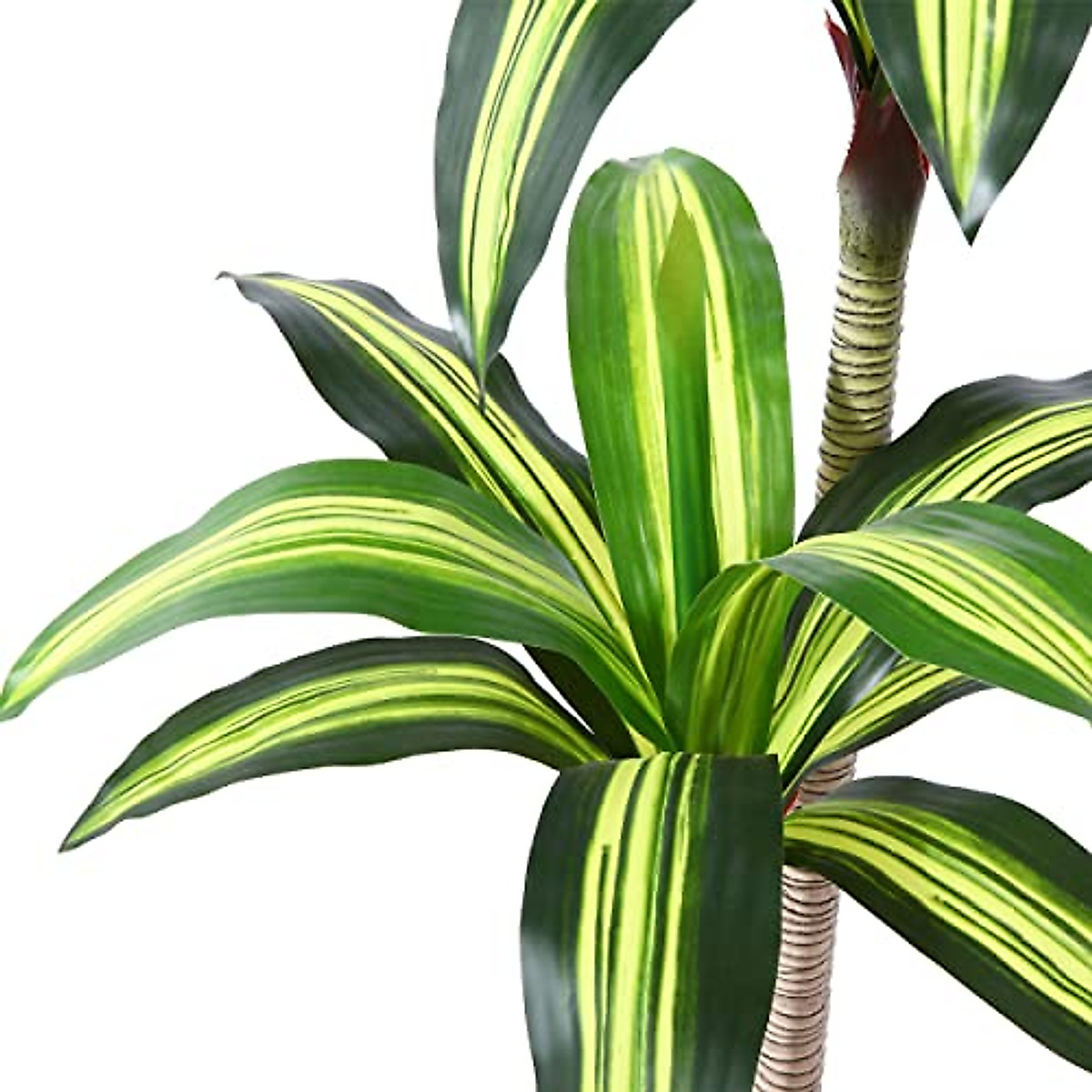 Ferrgoal Artificial Plants, 6 Ft Dracaena Tree Faux Plants Indoor Outdoor Decor Fake Tree with Woven Seagrass Basket Plants for Home Decor Office Living Room Porch Patio Perfect Housewarming Gift