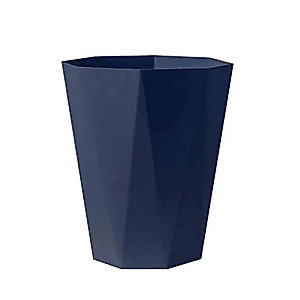 Diamond Shape Trash can Without Cover, Plastic Material is Strong and Durable, Simple Geometric Office Wastebasket, Suitable for Families, bathrooms, Kitchens, Dressers, bedrooms, White