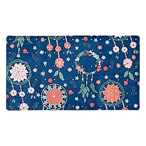 Bath Tub Shower Mat - Anti-Slip PVC Material 15.1x26.8 in, Gentle Cushioning Quick Drying Suction Cups Reliable Solution - Dream Catchers in The Night Sky Non-Slip Floor Mat