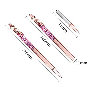 SIPLIV 6 Pieces Metal Ballpoint Pens with Black Ink, Glitter Mermaid Metallic Ballpoint Pens for Wedding Party Decoration Office School Supplies, Rose Gold