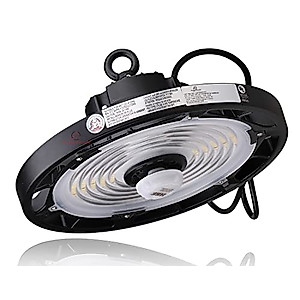 RuggedGrade 150 Watt Titan 5 Motion Sensor LED High Bay UFO Light - 22,000 Lumen - 5000K - DLC Verified High Bay LED