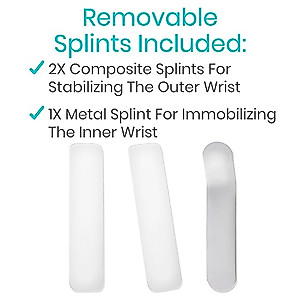 Vive Carpal Tunnel Wrist Brace (Left or Right) - Arm Compression Hand Support Splint - for Men, Women, Kids, Bowling, Tendonitis, Arthritis, Athletic Pain, Sports, Golf - Universal Adjustable Fit