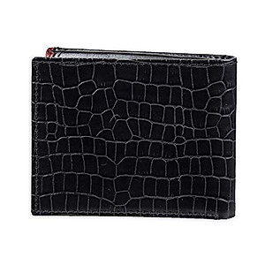 Guess Men's Leather Passcase Wallet, Black Rosete, One Size