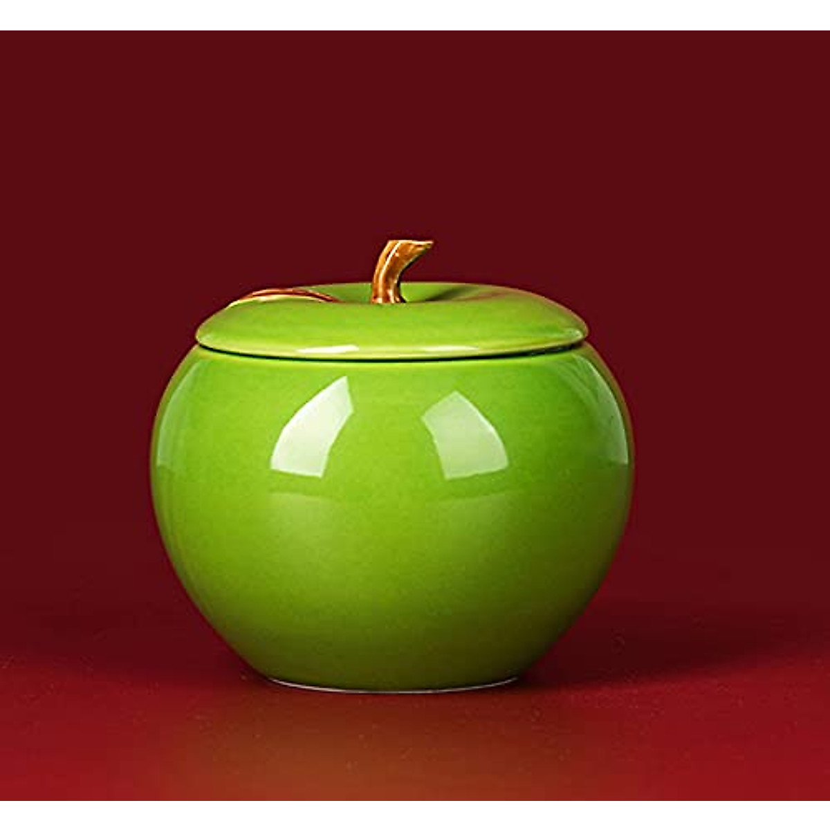 Mozacona Ceramic Apple Shape Container Food Storage Jar with Lid