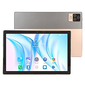 Jopwkuin FHD Tablet, 8 Core CPU 10.1 Inch Tablet 2 in 1 Supports Fast Charging with Keyboard for Reading (US Plug)