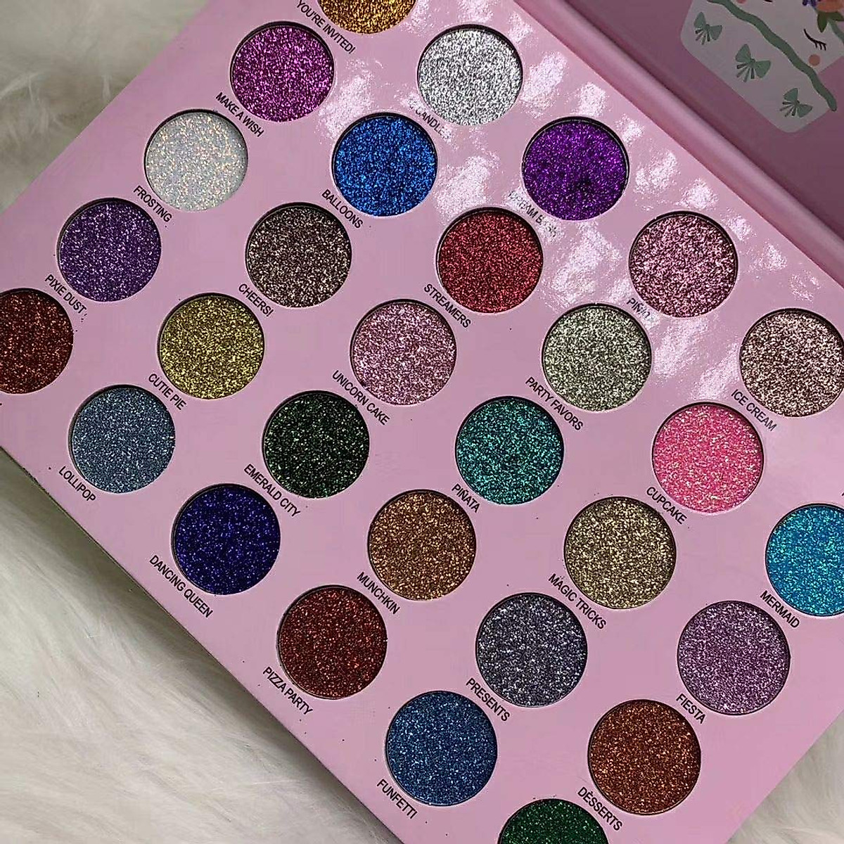 ABELYN Long Lasting Glitter Eyeshadow Palette Makeup 30 Colors High Pigment Shining Shimmer Eye Pressed Powder Cosmetics Beauty Party