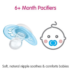 MAM Original Matte Baby Pacifier, Nipple Shape Helps Promote Healthy Oral Development, Sterilizer Case, Boy , 6-16 Months (Pack of 2)