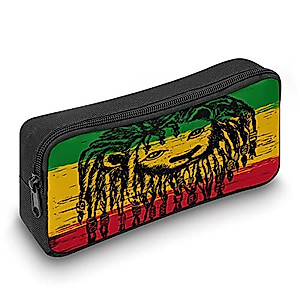 Lion on Jamaica Flag Pencil Case Pencil Pouch Coin Pouch Cosmetic Bag Office Stationery Organizer