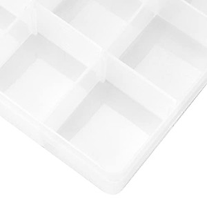 ZEONHEI 32 Pack 15 Grids Plastic Jewelry Organizer Box, Transparent Plastic Bead Storage Organizer Box with Adjusatble Dividers for Beads Earrings Rings Jewelry