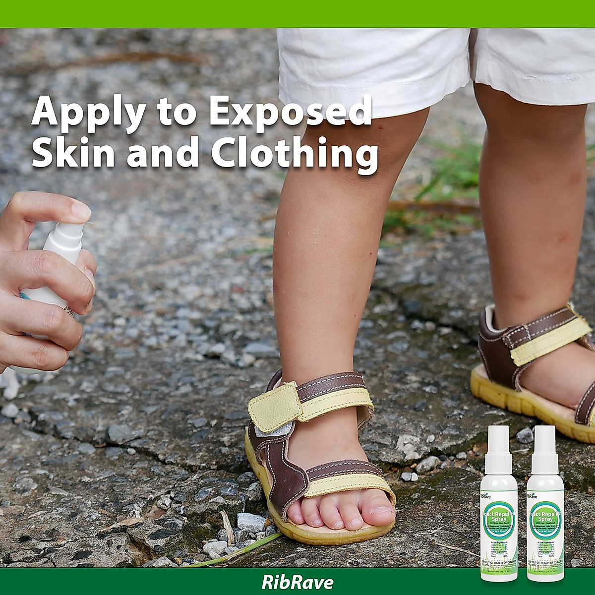 Mosquito Repellent Spray for Body, Insect Repellent Spray Natural Bug Repellent for Skin DEET-Free Travel Size 2 Fl Oz (2 Pack)