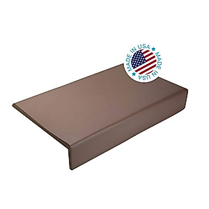 Kidkusion Soft Seat Edge Cushion | Made in USA | 108" | Brown | Fireplace Cushion and Hearth Pad
