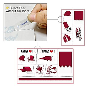 National Flag Tattoo Sticker, BOLOMORO Upgraded Temporary Fake Tattoos Kit for Kids Adults World Football Cup Match Party Parade (Portugal)