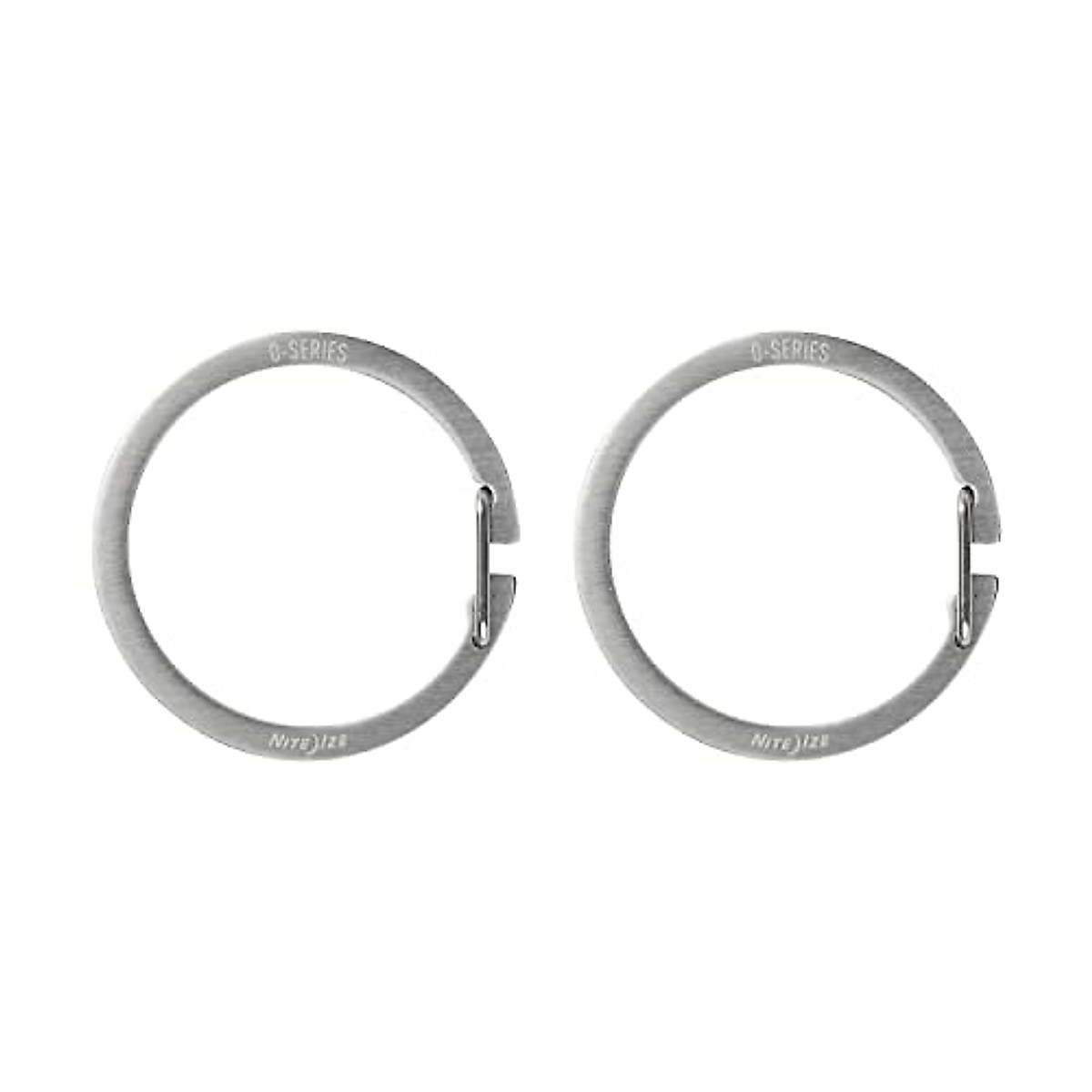 Nite Ize O-Series Gated Key Ring, Stainless Steel Split Ring Alternative, 2 Pack