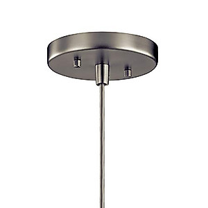 Kichler Avery 9.75" 1 Light Mini Pendant with Clear Seeded Glass in Brushed Nickel