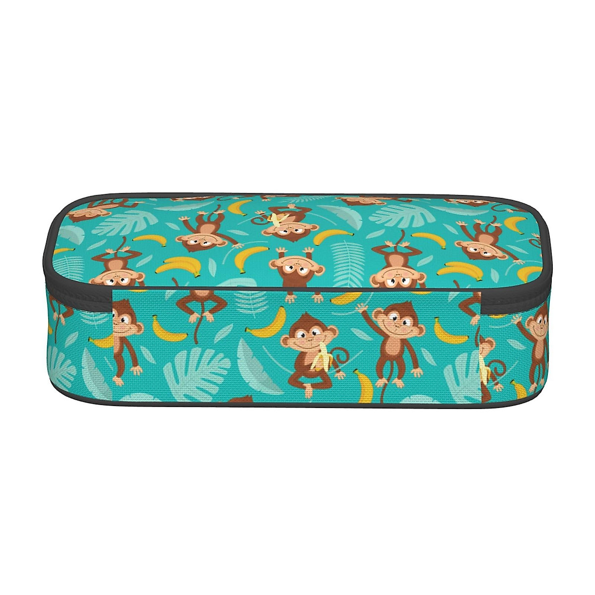 GVGOAGL Monkey Leaves Banana Pencil Case Organizer Big Capacity Pencil Pouch Stationery With Zipper School Supplies Pencil Bag For Girls Boys Office