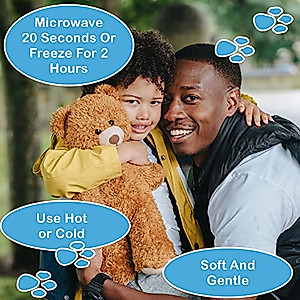 Bed Buddy Microwavable Weighted Stuffed Animal Teddy Bear and Plush - Calming Bear for Adults and Kids, 2 Pounds, Good for All Ages