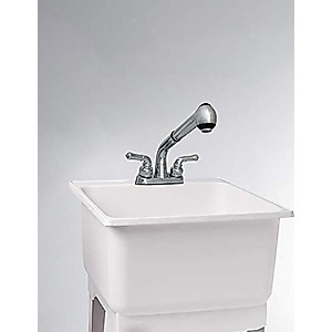 Wasserman 11053020 - Wasserman 11053020-Universal Laundry Tub Faucet | Pull Out Spray Spout, Non-Metallic ABS Plastic, Chrome Finish