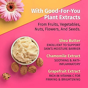 HEMPZ Body Lotion - Grapefruit & Raspberry Crème Daily Moisturizing Cream, Shea Butter Body Moisturizer - Skin Care Products, Hemp Seed Oil - Large