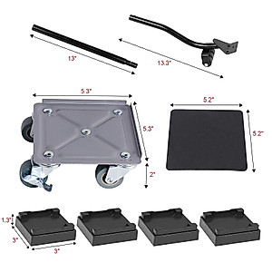 Furniture Dolly,Moving Dolly with 5 Wheels 360° Rotation,Carbon Steel Panel Heavy Duty Dolly,Furniture Lifter Mover Tool Set,Furniture Movers for Moving Heavy Furniture Sofa Cabinet Refrigerator Maxim