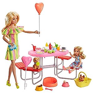 Barbie dolls Puppy Picnic Party