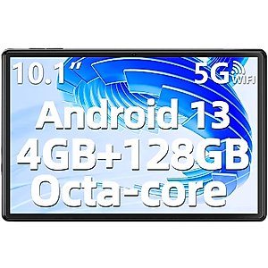 SGIN 10 Inch Tablet, 4GB RAM 128GB ROM Android 13 Tablets Computer with MTK Octa-Core 2.0Ghz Processor, FHD 1280x800 IPS Srceen, 5MP+8MP Camera, WiFi, Bluetooth, 6000mAh
