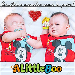 A Little Boo Baby Teething Mitten - Teether Glove - Infants Newborn Teething Toy [2 Pack]