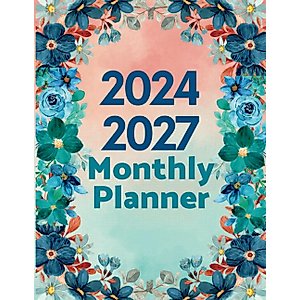 2024-2027 Monthly Planner: 4 Year Calendar Organizer Schedule, From January 2024 To December 2027, for Tracking Appointments, Goals, Daily Tasks and ... Password Log and Lined Pages For Notes