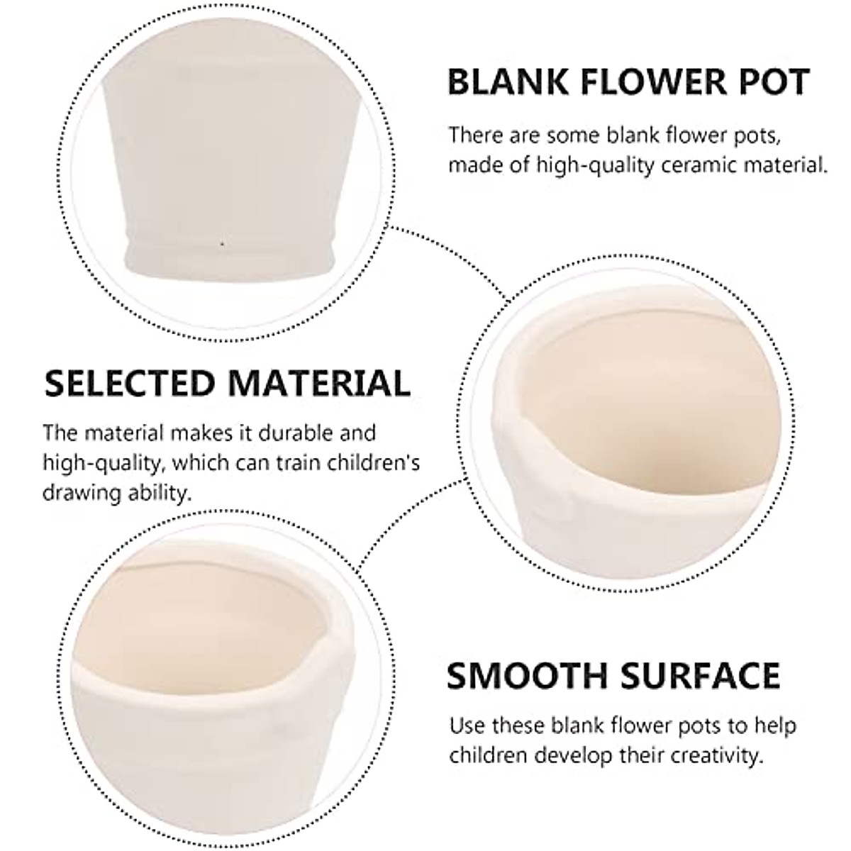 WIAMEE 1 Set DIY Coloring Flower Pot Painting Pigment with Mixing Plate DIY Graffiti Planter Pot with Brush Pen DIY Handicrafts Bonsai for Home Office Garden