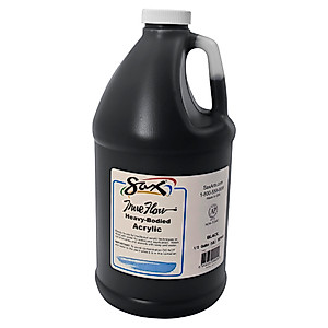 Sax True Flow Heavy Body Acrylic Paint, 1/2 Gallon, Mars Black - 439298
