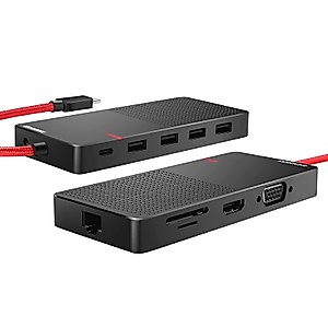 USB C HUB, ANNNWZZD Docking Station 11-in-1 USB C Adapter with 4K HDMI, VGA, USB 3.0 Port, Type C PD 100W, Ethernet RJ45 Port, SD/TF Cards, 3.5 mm AUX